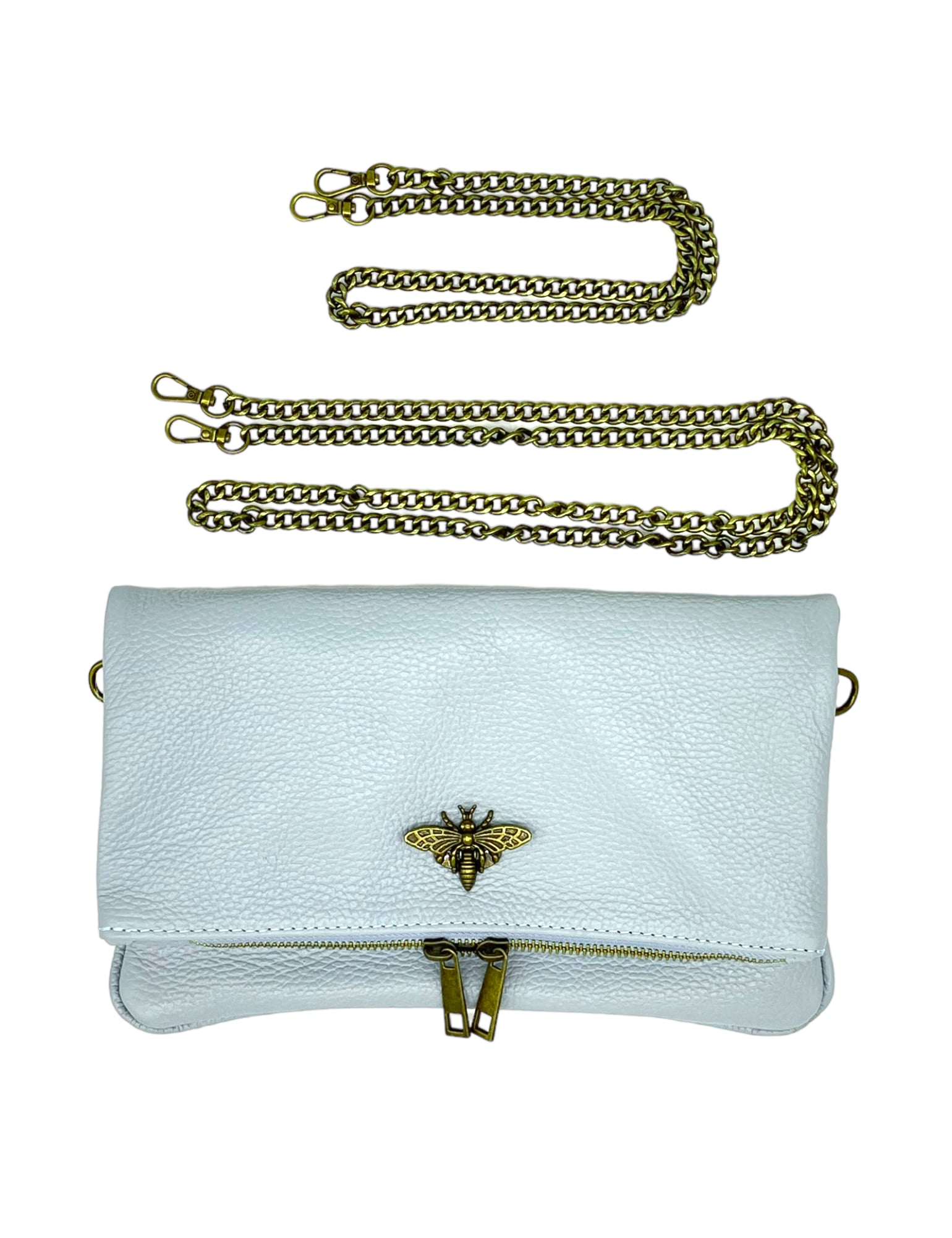 ミツバチモチーフ パイソン レザー 二つ折りクラッチバッグ【39792】｜Vimoda通販