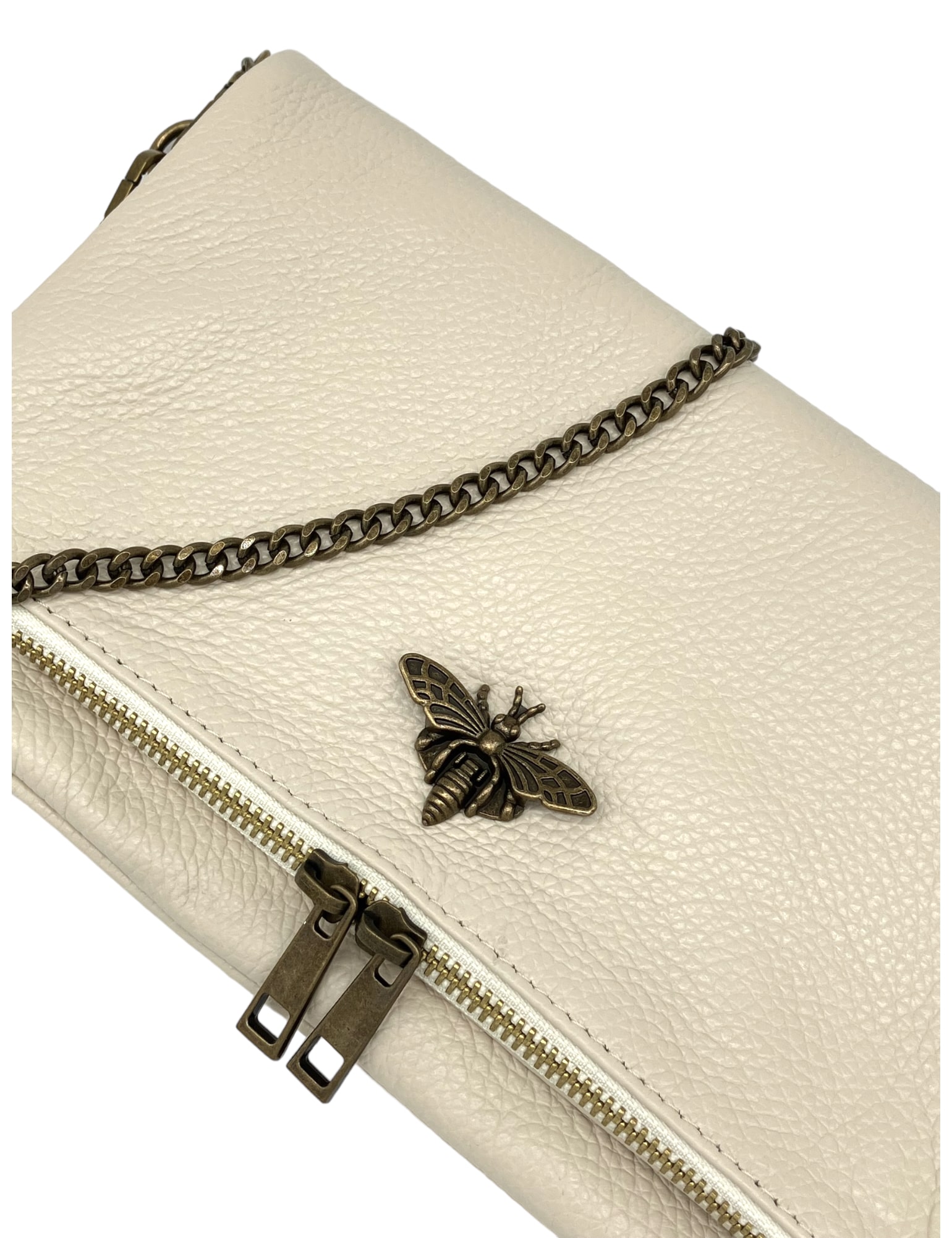 ミツバチモチーフ パイソン レザー 二つ折りクラッチバッグ【39792】｜Vimoda通販